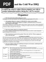 DBQ Cold War in Africa SAMPLE ESSAY | PDF | Soviet Union | World Politics