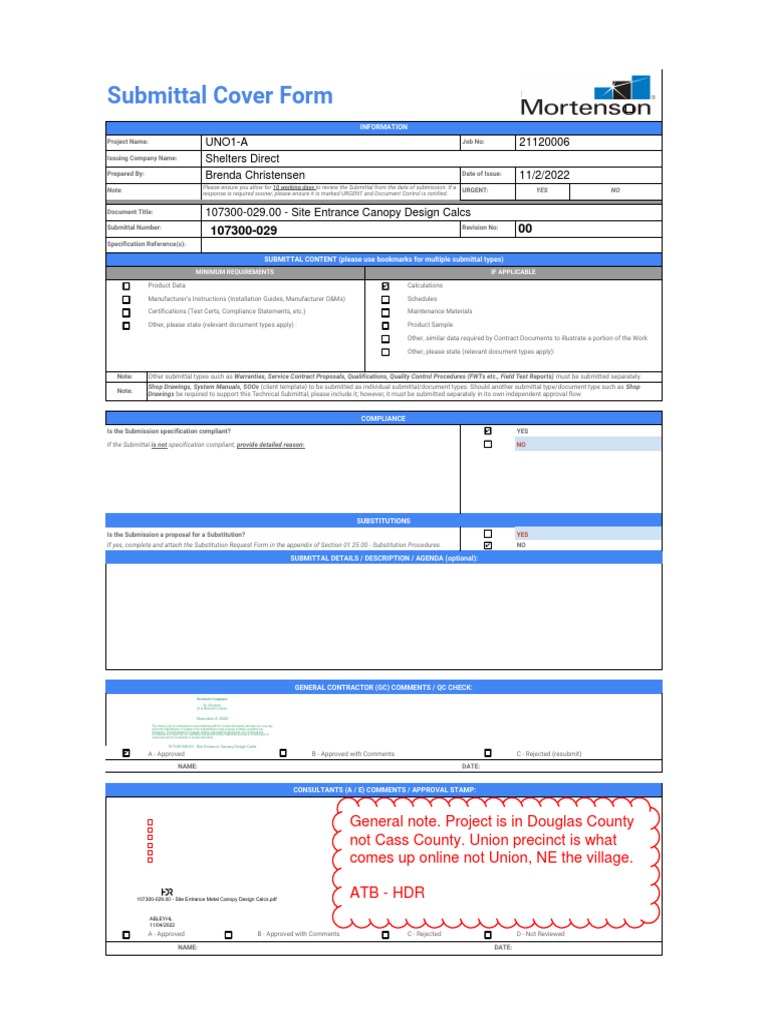 107300-029.00 - Site Entrance Metal Canopy Design Calcs | PDF ...