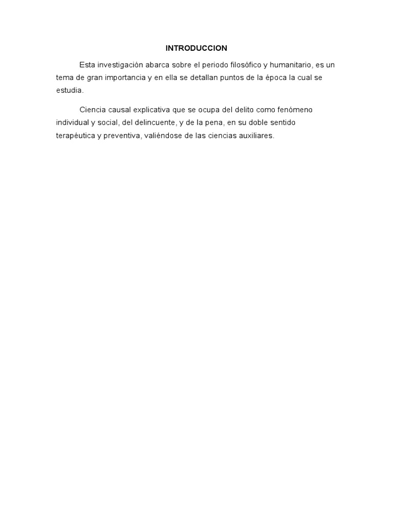 Periodo Humanitario en Derecho Penal | PDF | Derecho penal | Prisión