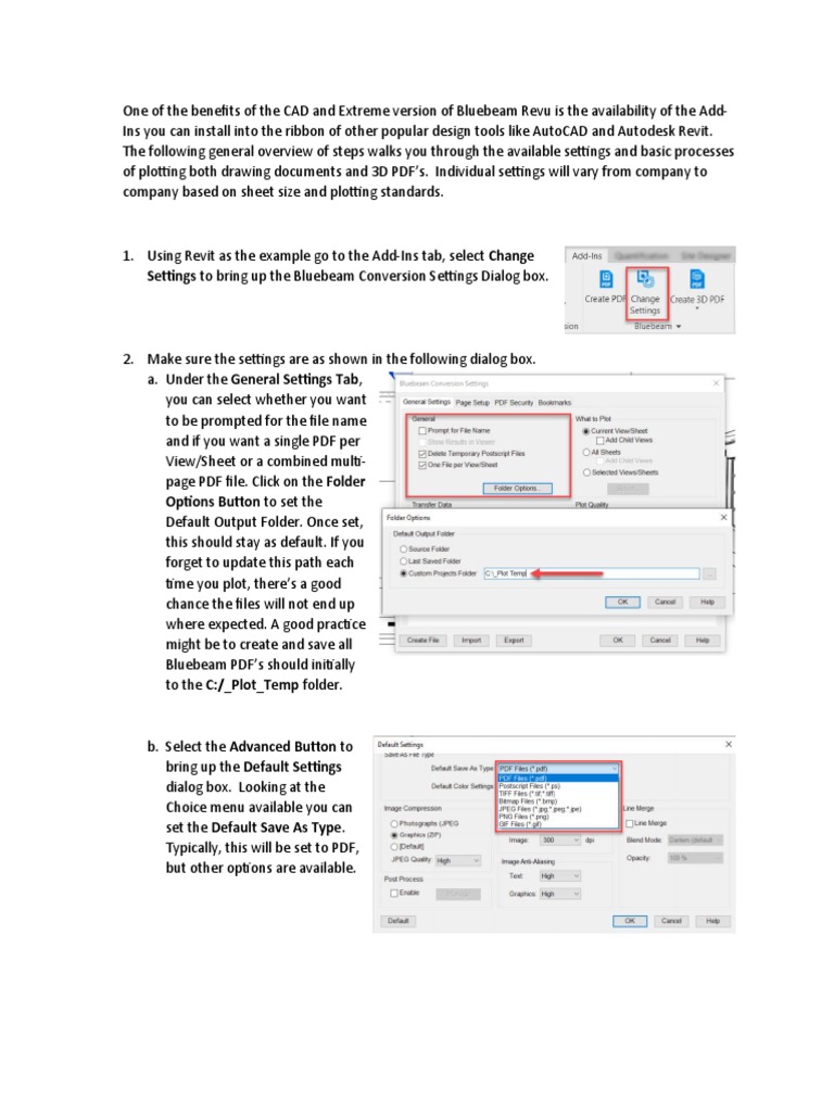 Settings To Bring Up The Bluebeam Conversion Settings Dialog Box | PDF | 3 D Computer Graphics ...