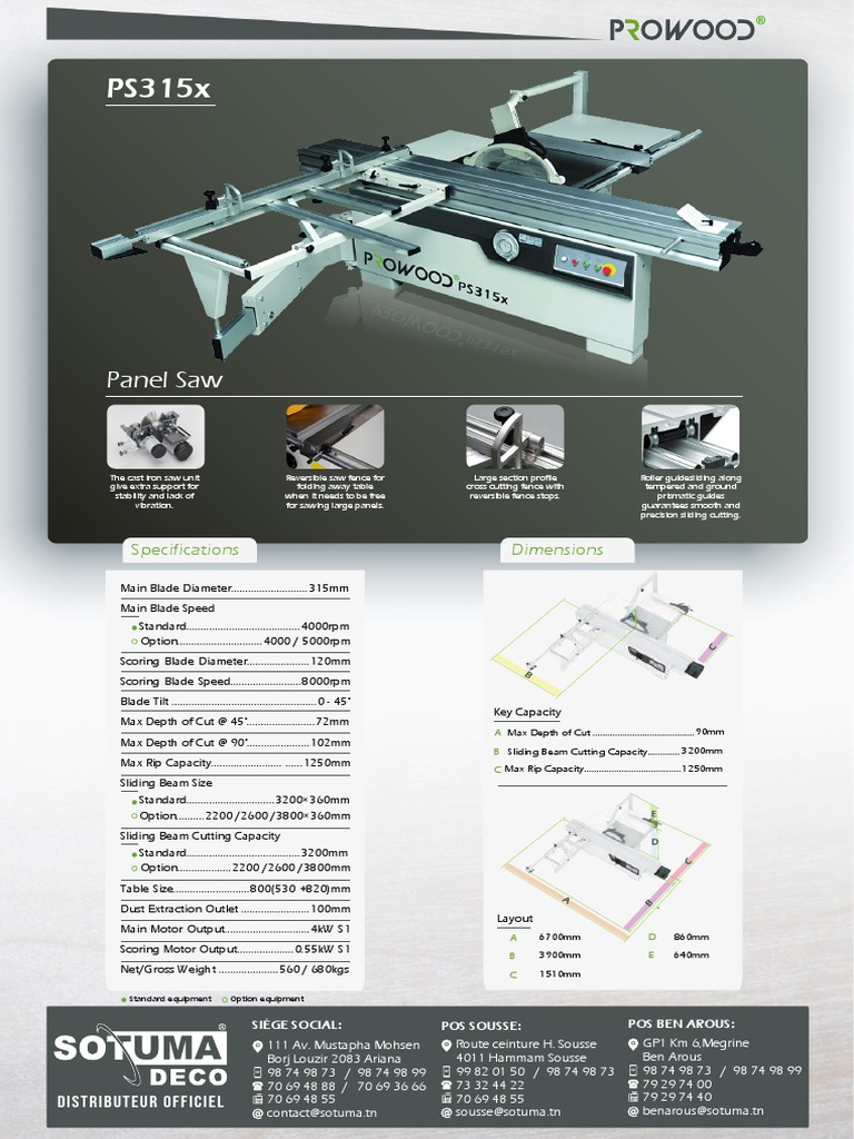 Fiche Technique PS315 PROWOOD | PDF | Vehicles | Manufactured Goods