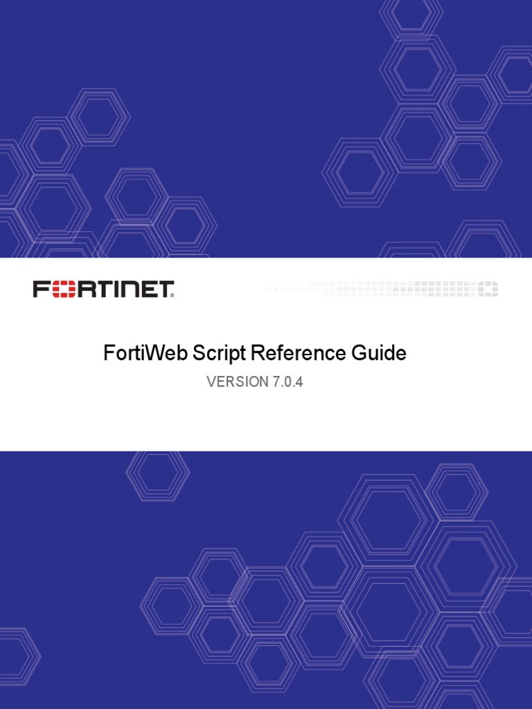 Fortiweb Script Reference Guide 7.04 | PDF | Hypertext Transfer ...