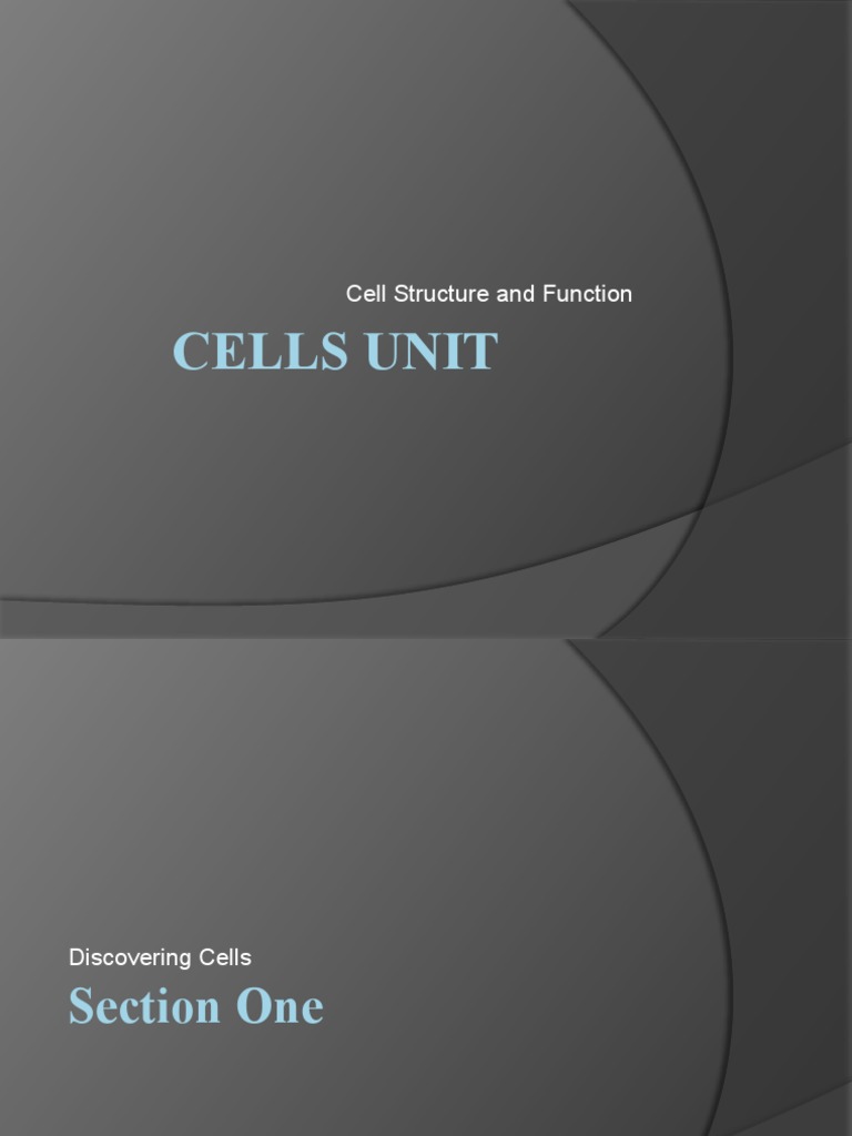Cells Unit Powerpoint 2 | PDF