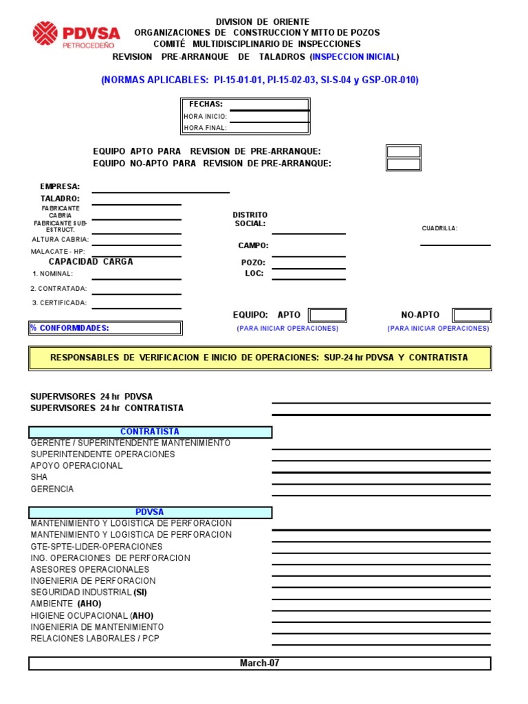 NORMAS APLICABLES: PI-15-01-01, PI-15-02-03, SI-S-04 y GSP-OR-010 | PDF ...