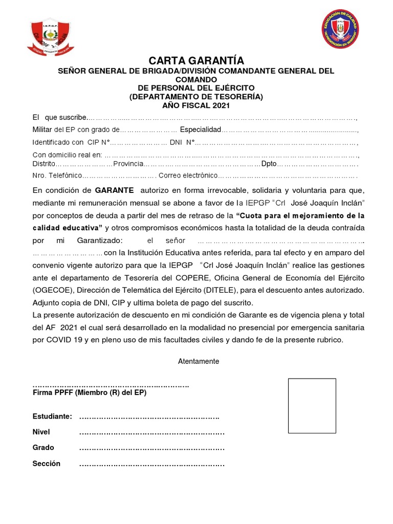 Carta de Garantia | PDF