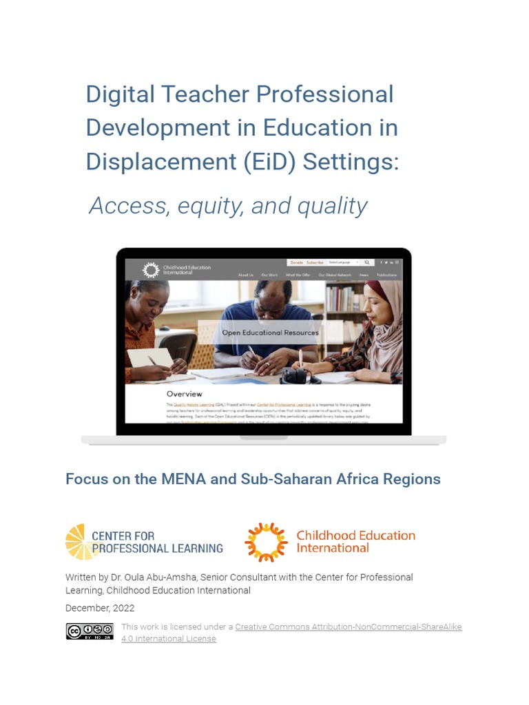 Digital Teacher Learning in Displacement Report | PDF | Teachers ...