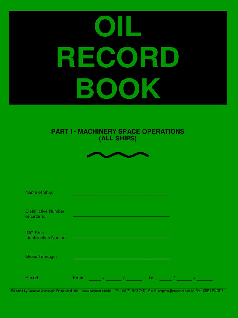 Oil Record Book Part I | PDF | Shipping
