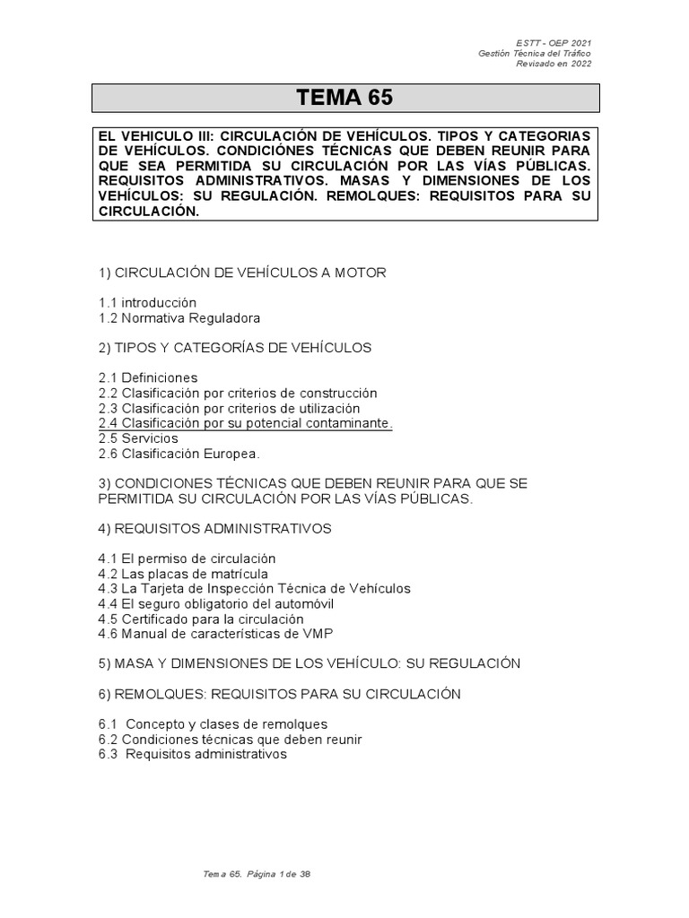 TEMA 65 | PDF | Vehículo híbrido | Vehículo Híbrido Eléctrico