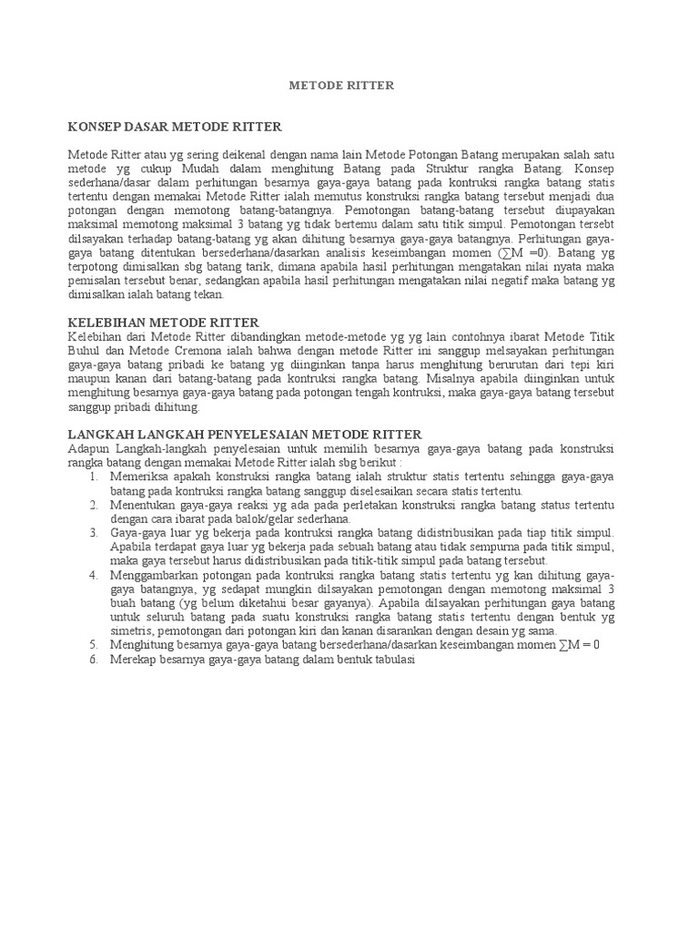 Konsep Dasar Metode Ritter | PDF | Metode & Bahan Ajar | Griya & Taman