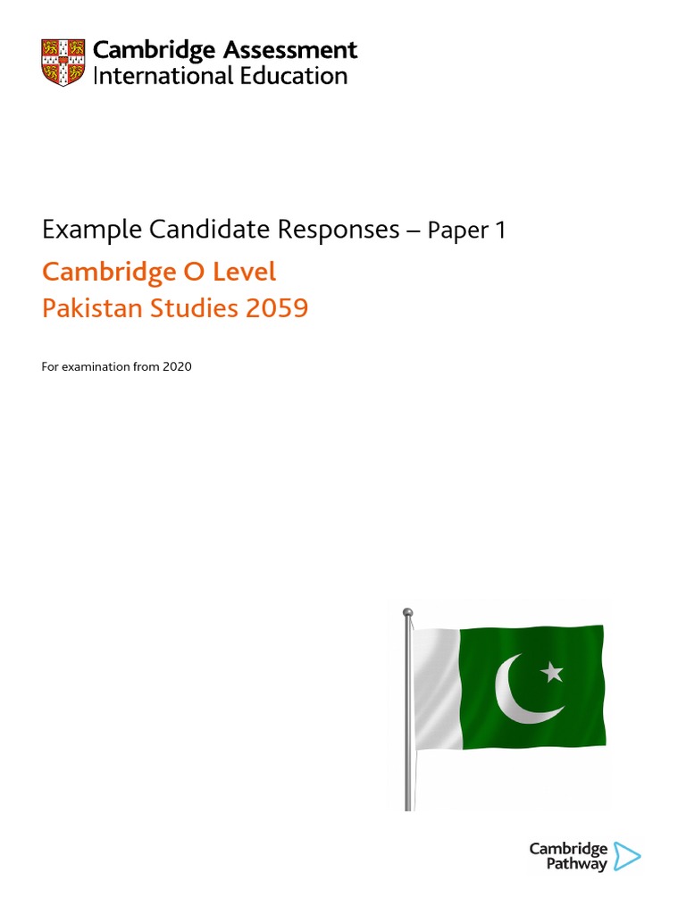 2059 Example Candidate Responses Paper 1 (For Examination From 2020) | PDF