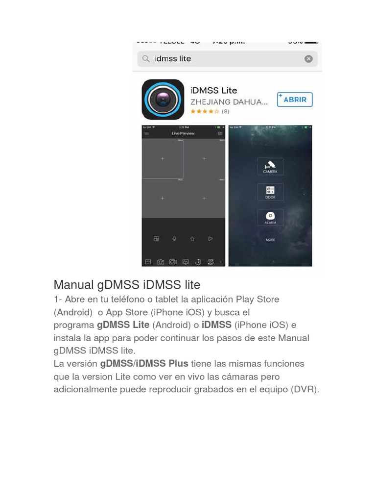 Manual GDMSS iDMSS Lite | PDF