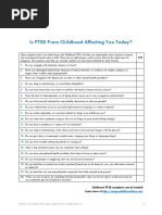 The Trauma Life Events Tale Checklist | PDF | Psychological Trauma ...