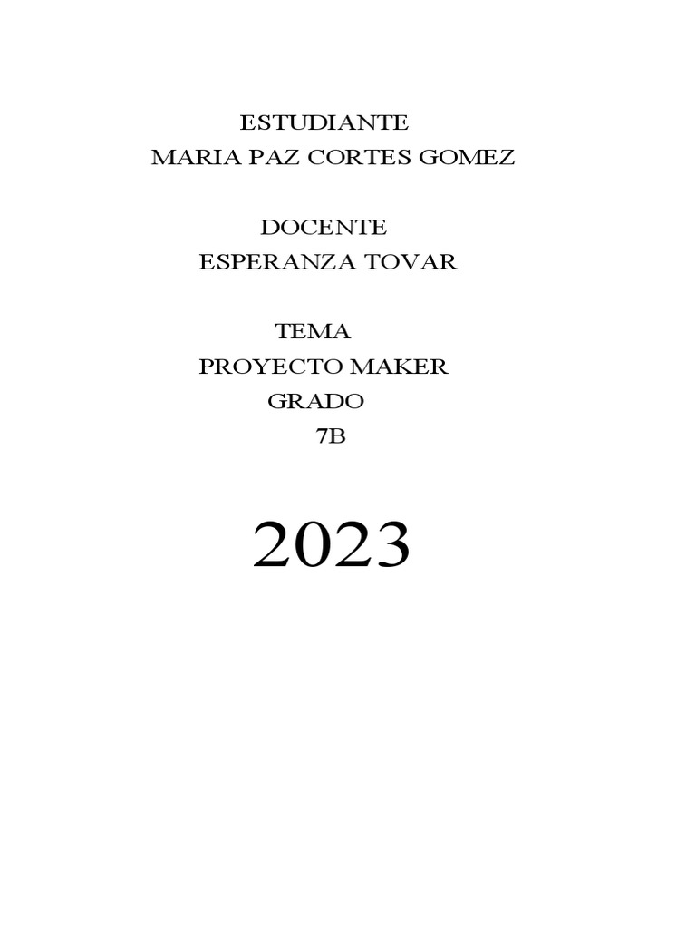 Proyecto Maker | PDF