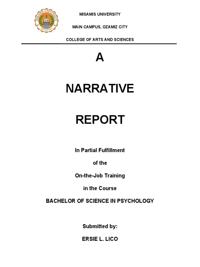 Narrative Report | PDF | Internship | Job Hunting