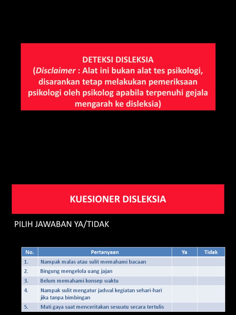 Deteksi Disleksia | PDF