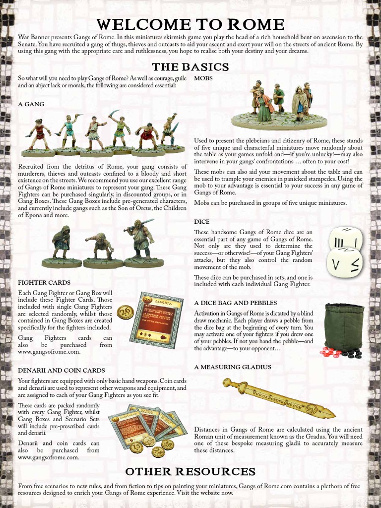 Gangs of Rome: Skirmish Game Guide | PDF | Fighter Aircraft