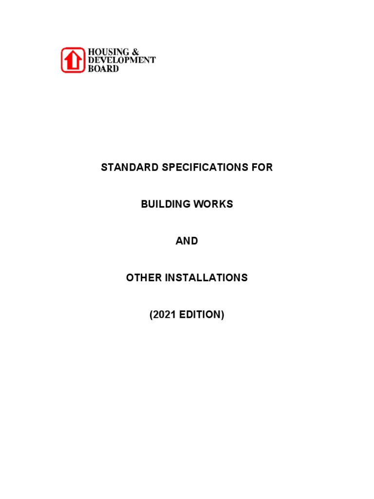 06C STD Specifications Building 2021 | PDF | Employment | Specification (Technical Standard)
