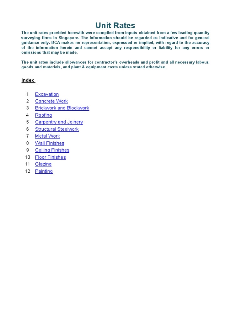BCA Schedule of Rates 2025 Overview | PDF | Drywall | Window