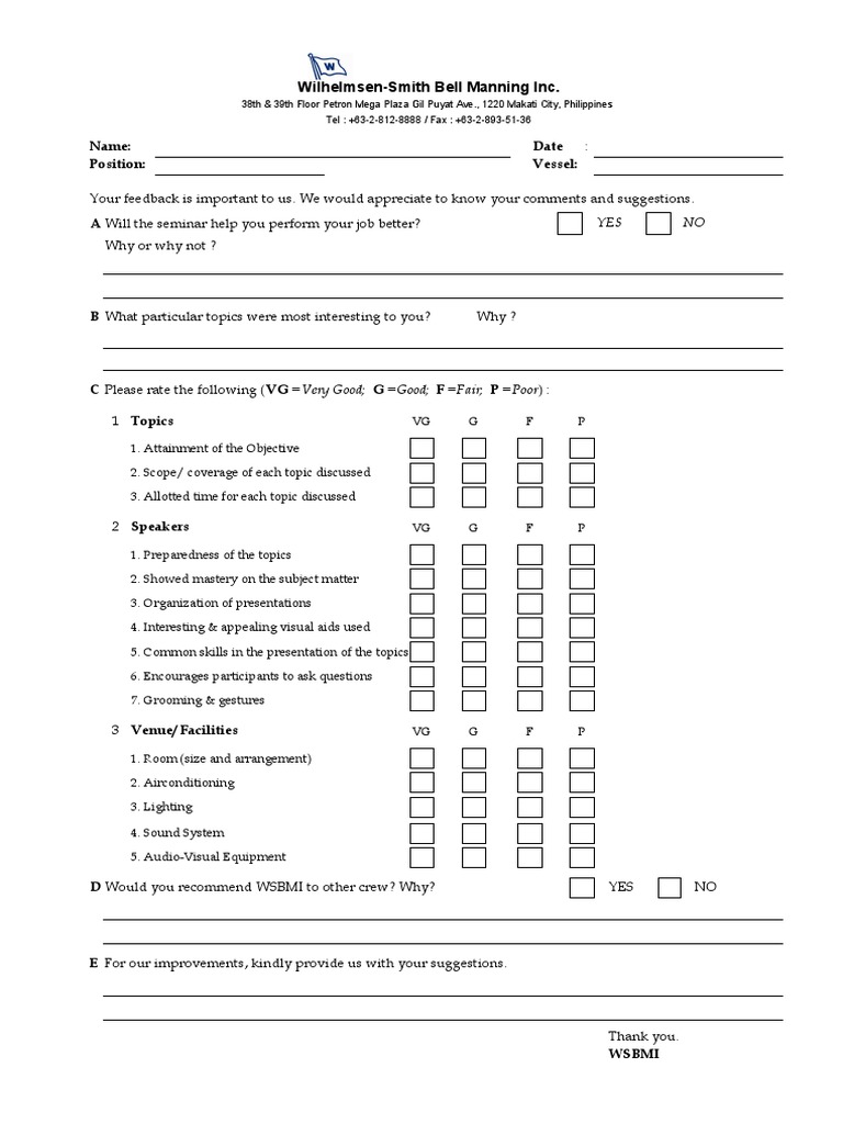 F-CSS-001 PDOS - Evaluation Form | PDF
