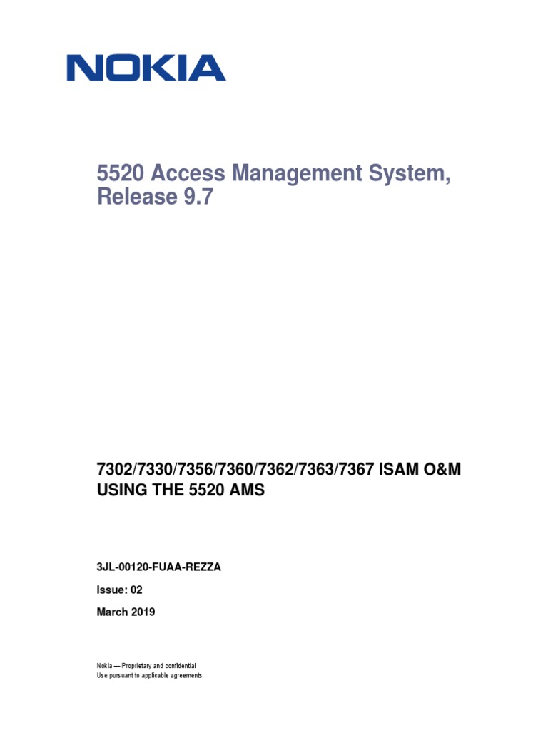 5520 Access Management System, Release 9.7: 7302/7330/7356/7360/7362 ...