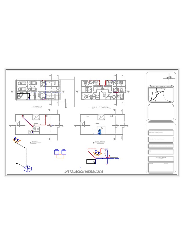 Plano D Instalacion Hidrulica Terminado | PDF