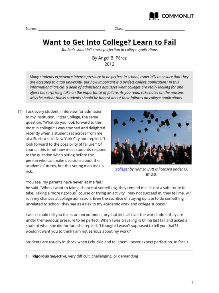 Annotated-Want To Get Into College Learn To Fail-Teacher-14 | PDF ...
