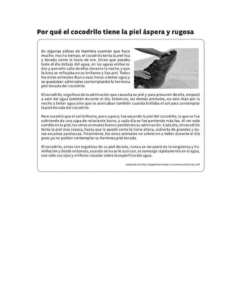 Texto Cocodrilo | PDF