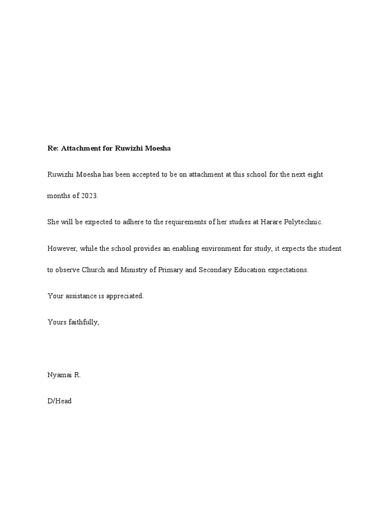 Moesha Gardener's Attachment Confirmation | PDF