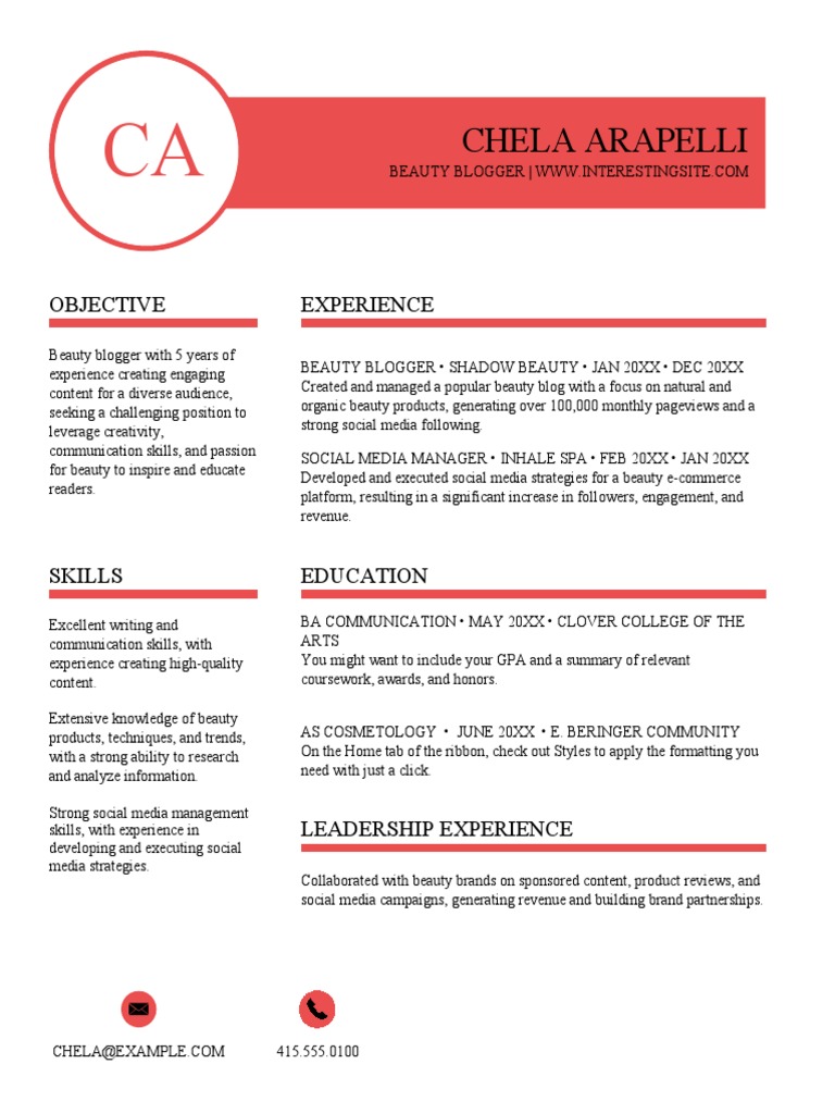 Resume Sample | PDF