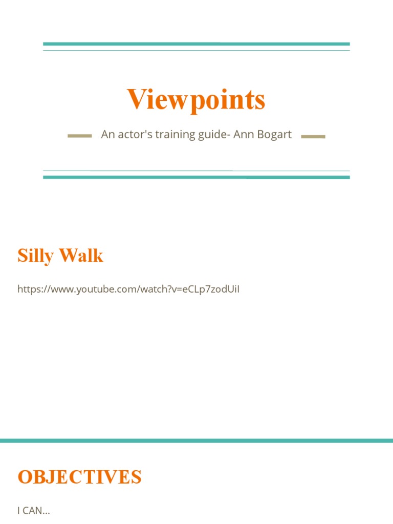 Actor's Guide to Viewpoints Training | PDF