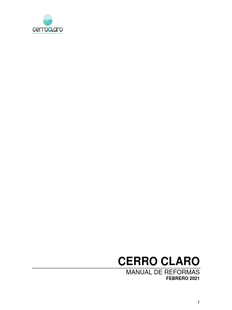 Manual de Reformas Cerro Claro | PDF | edificio | Apartamento