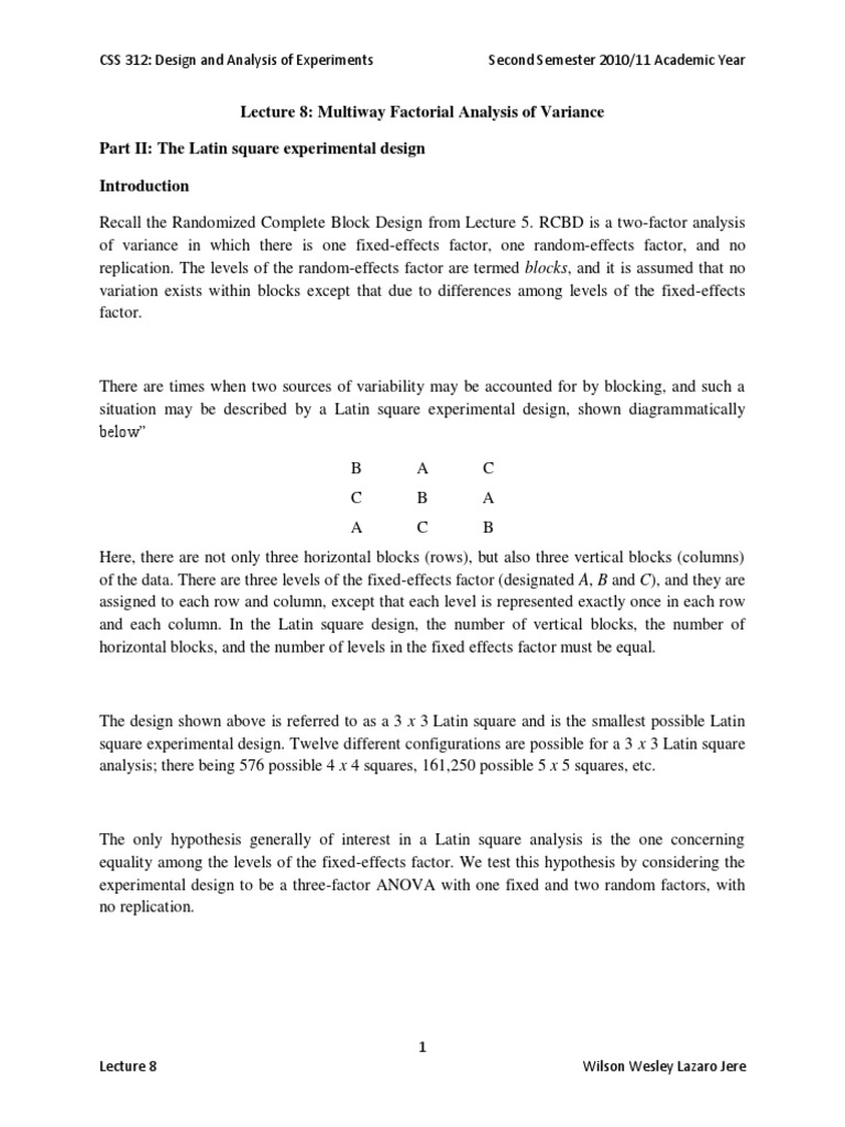 Lecture 8 Statistics From Bunda | PDF | Analysis Of Variance | Multivariate Statistics