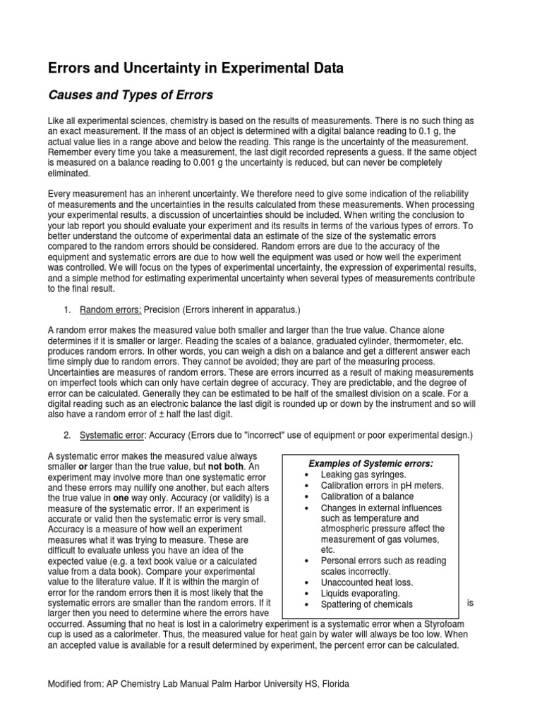 Errors Propagation Pdf Significant Figures Observational Error 