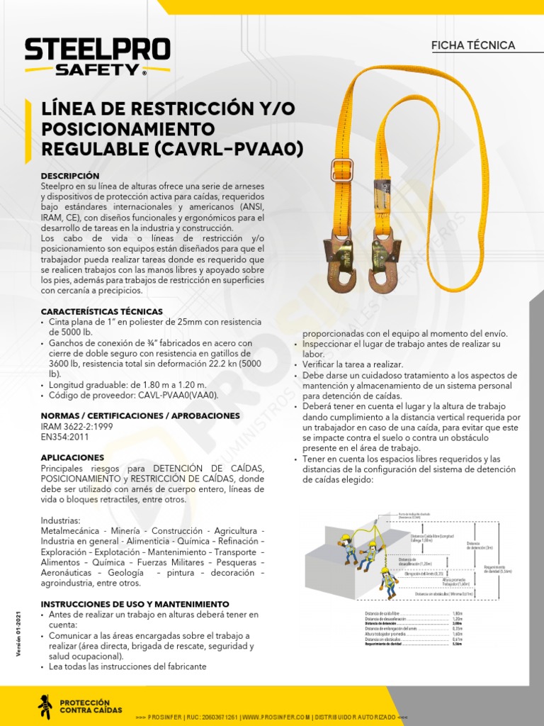 Línea de Restricción Y/O Posicionamiento Regulable (Cavrl-Pvaa0) | PDF ...