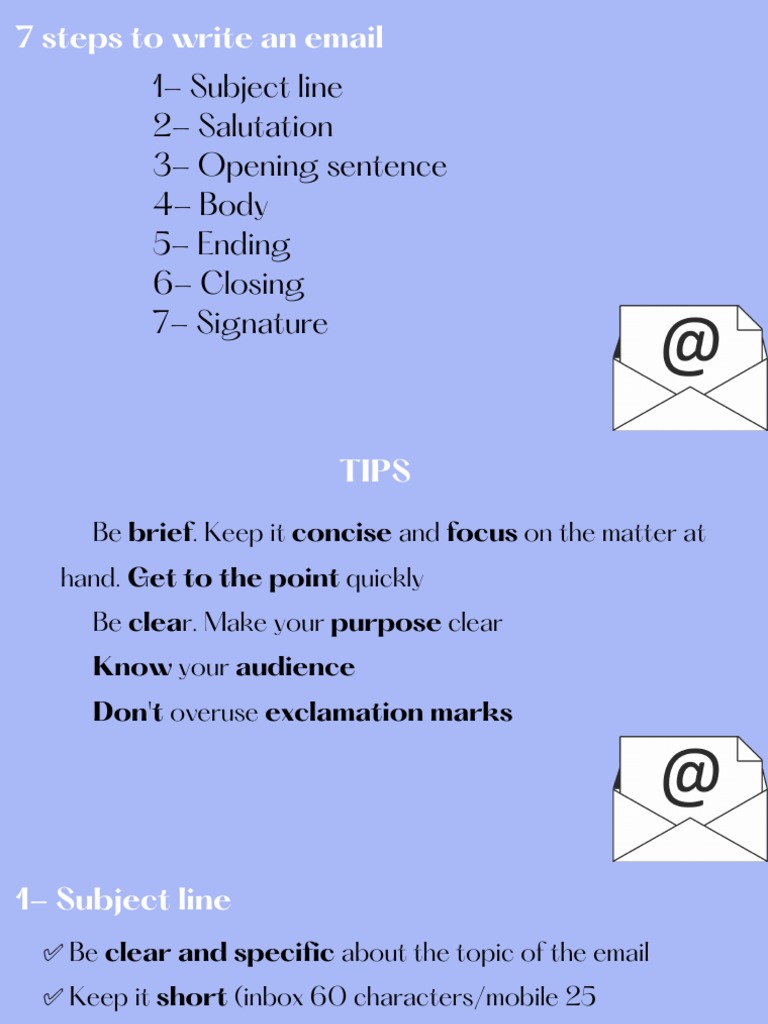 7 Steps To Write An Email | PDF | Communication