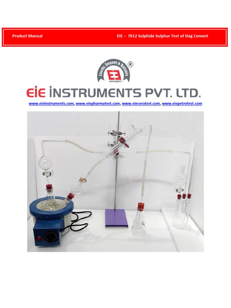 Sulphide Sulphur Test of Slag Cement | PDF | Acid | Ammonium