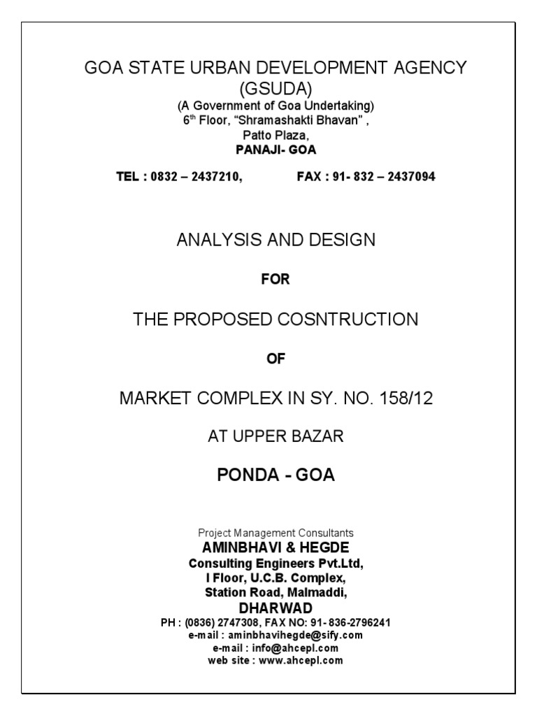 Goa State Urban Development Agency (Gsuda) | PDF
