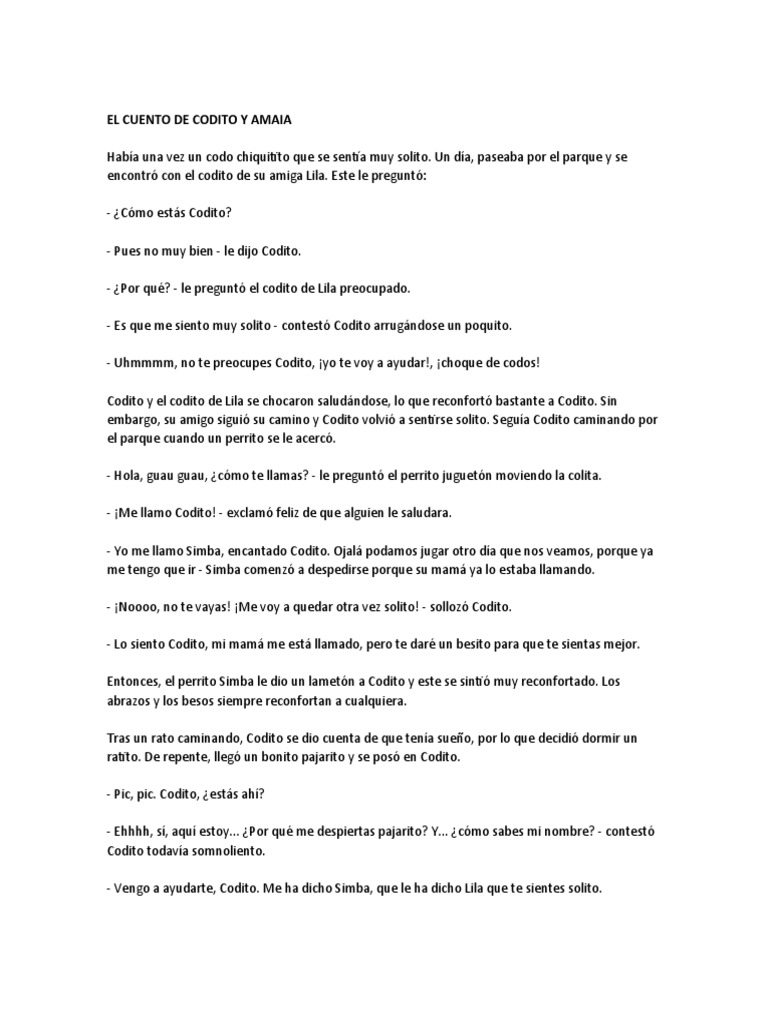 Codito y Amaia: Amistad y Compañía | PDF