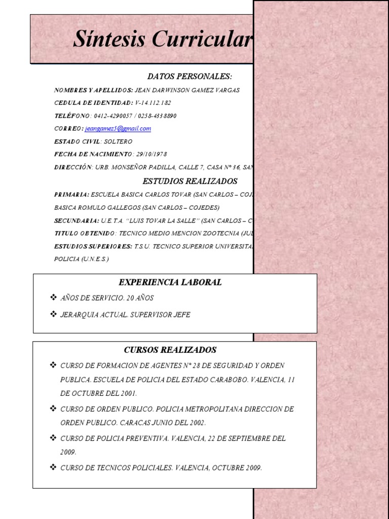 Curriculo JEAN | PDF