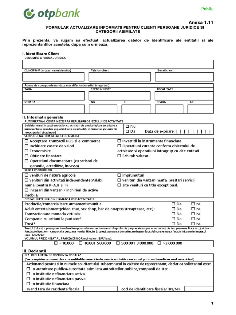 Formular Actualizare - Model | PDF
