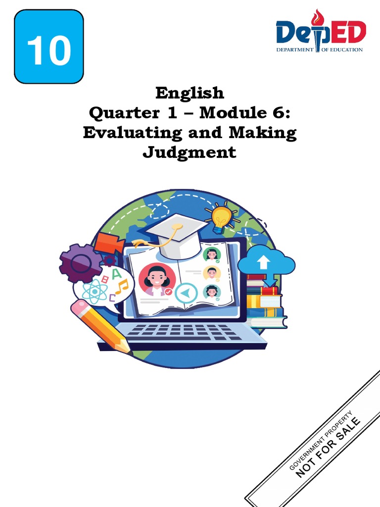 English Quarter 1 - Module 6: Evaluating and Making Judgment | PDF | Freedom Of Speech | Learning