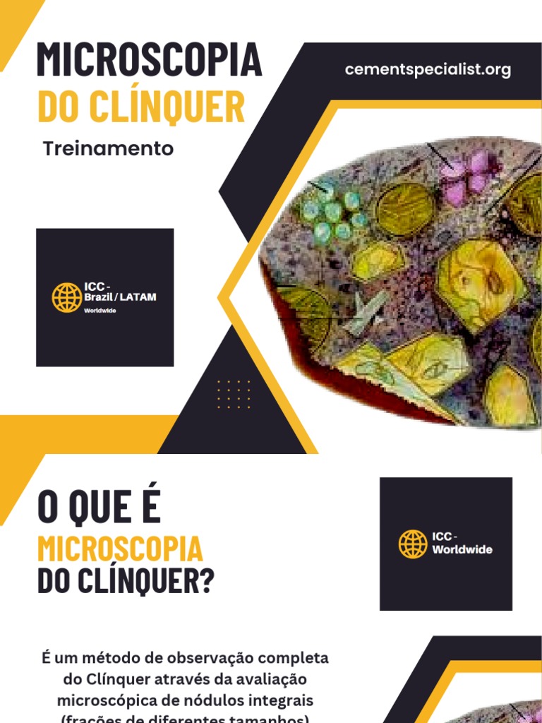 Microscopia do Clínquer: Composição e Uso | PDF | Cimento | Química
