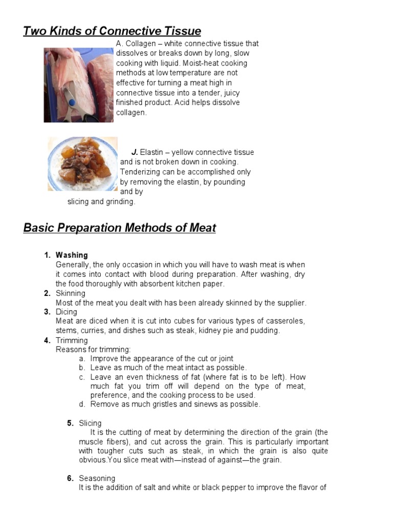 TLE Notes For Review | PDF | Beef | Meat