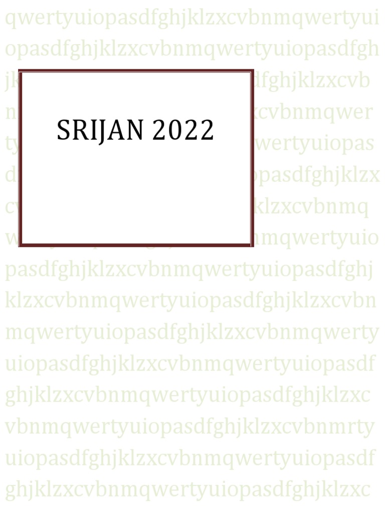 Srijan 22 | PDF
