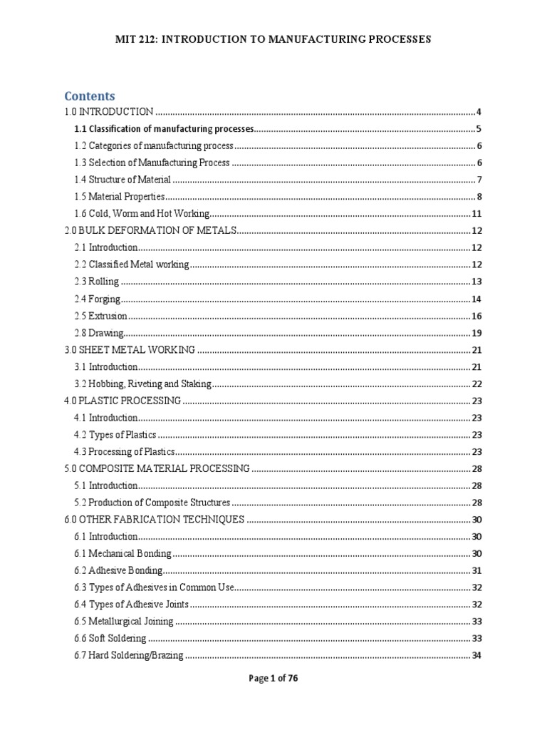 Mit 212 | PDF | Forging | Deformation (Engineering)