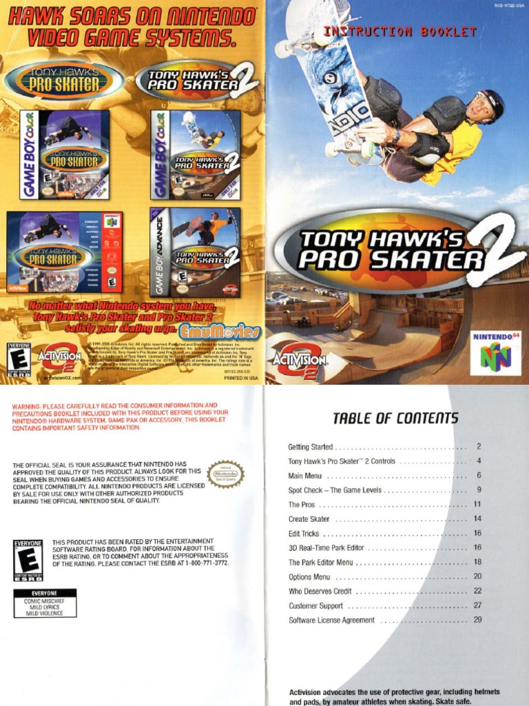 Tony Hawk's Pro Skater 2 N64 | PDF