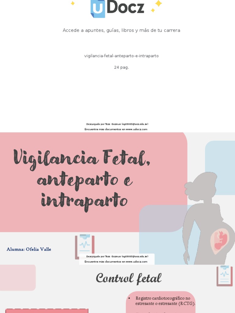 Vigilancia Fetal Anteparto e Intraparto 213242 Downloable 2249859 | PDF ...
