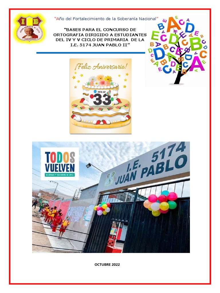 Bases Del Concurso de Ortografia | PDF | Cognición | Lingüística