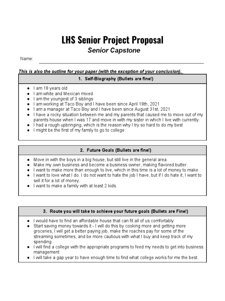 Aiden Wind - 2023 Senior Project Proposal Form 1 | PDF | Knowledge ...