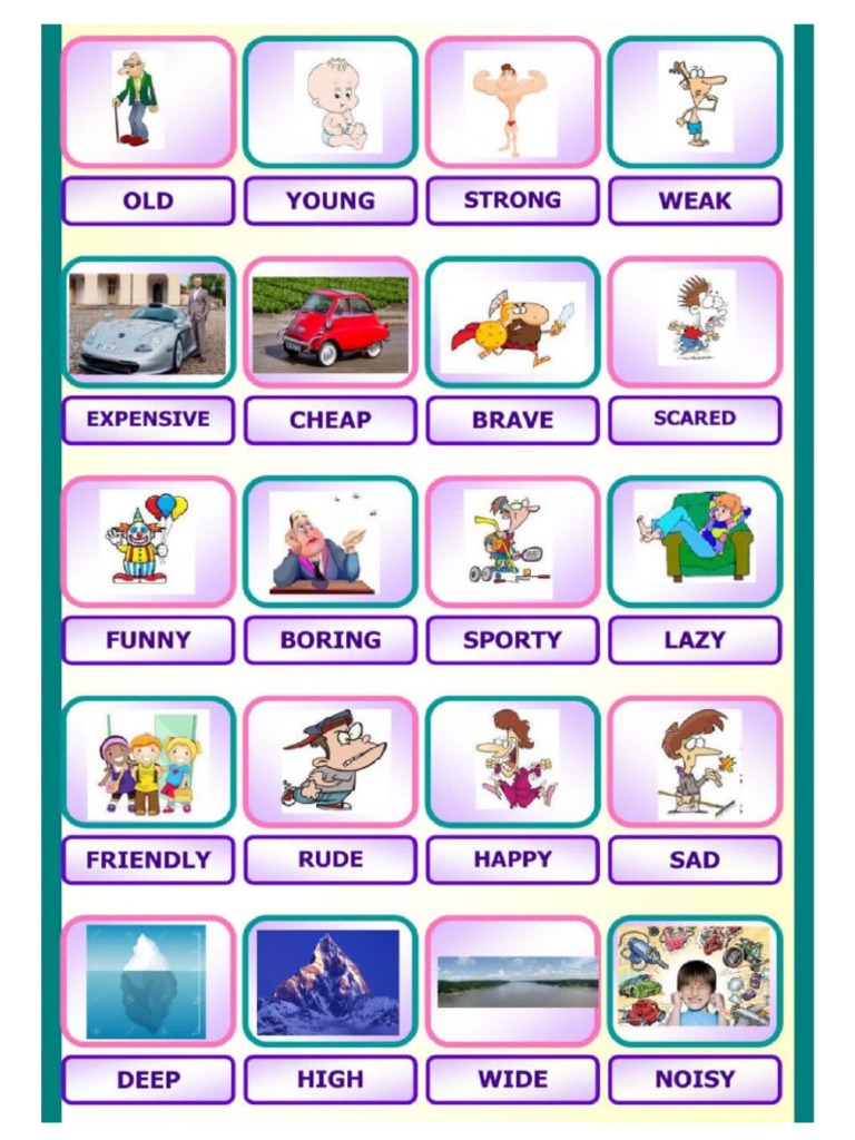 Adjetivos De Ingles Pdf